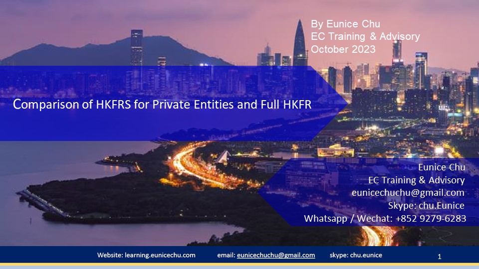 Comparison of HKFRS for Private Entities and Full HKFRS | EC Training ...