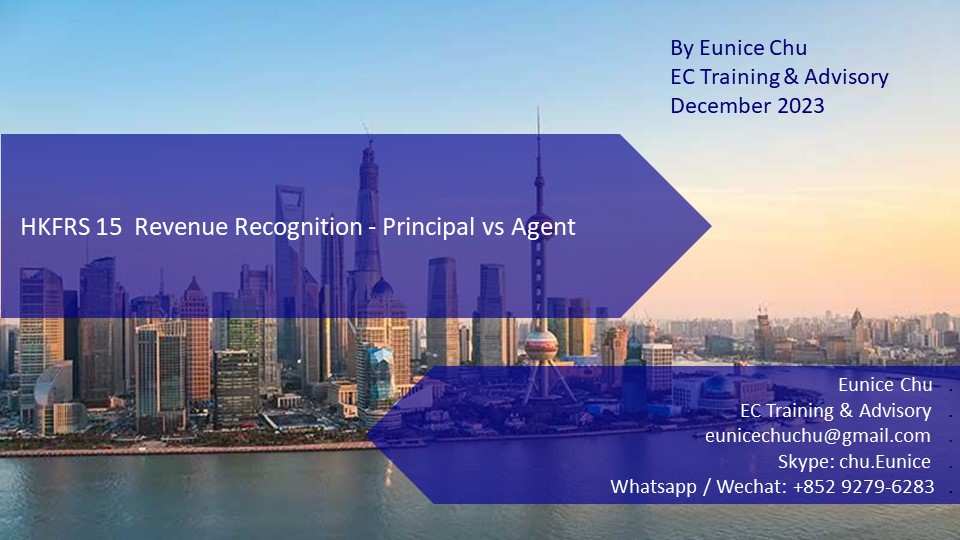 HKFRS15: Principal vs Agent | EC Training and Advisory Limited